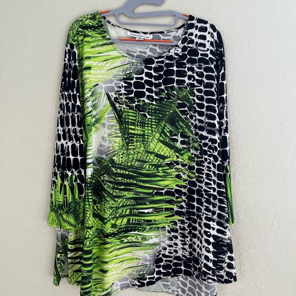 Caroline Rose | Tops | Caroline Rose Artsy Top Shirt Womens 2x Garden ...